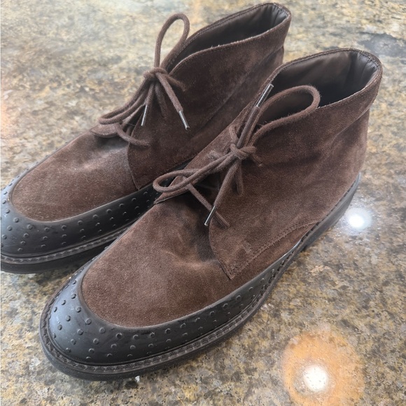 Tod's | Shoes | Tods Rubber Toe Suede Boots | Poshmark